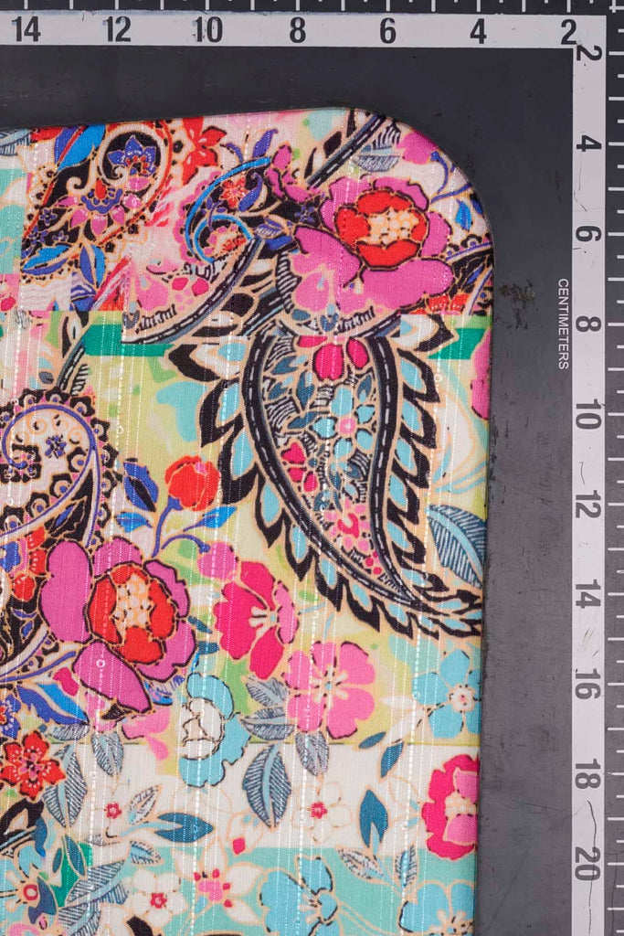 Quirky Paisley Pattern Digitally Printed on Halley Silk – Saraaha