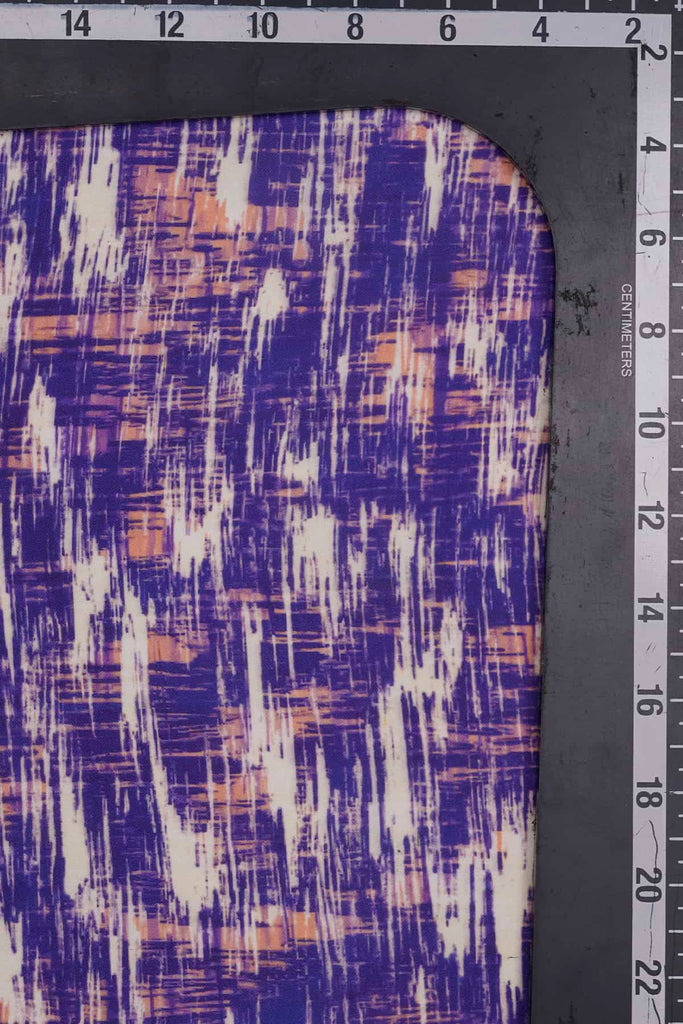 Purple Heather Abstract Pattern Digitally Printed on Charmie Satin ...