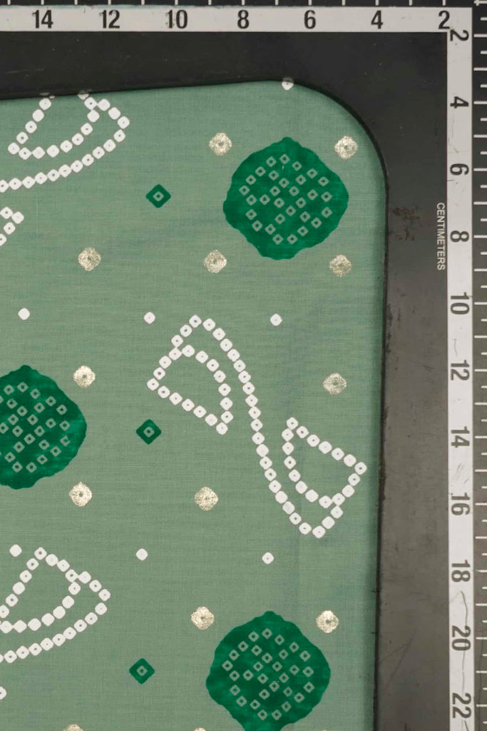 Bandhej Pattern Screen Printed on Cotton Fabric – Saraaha