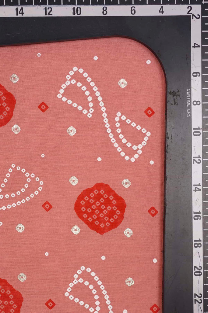 Bandhej Pattern Screen Printed on Cotton Fabric – Saraaha