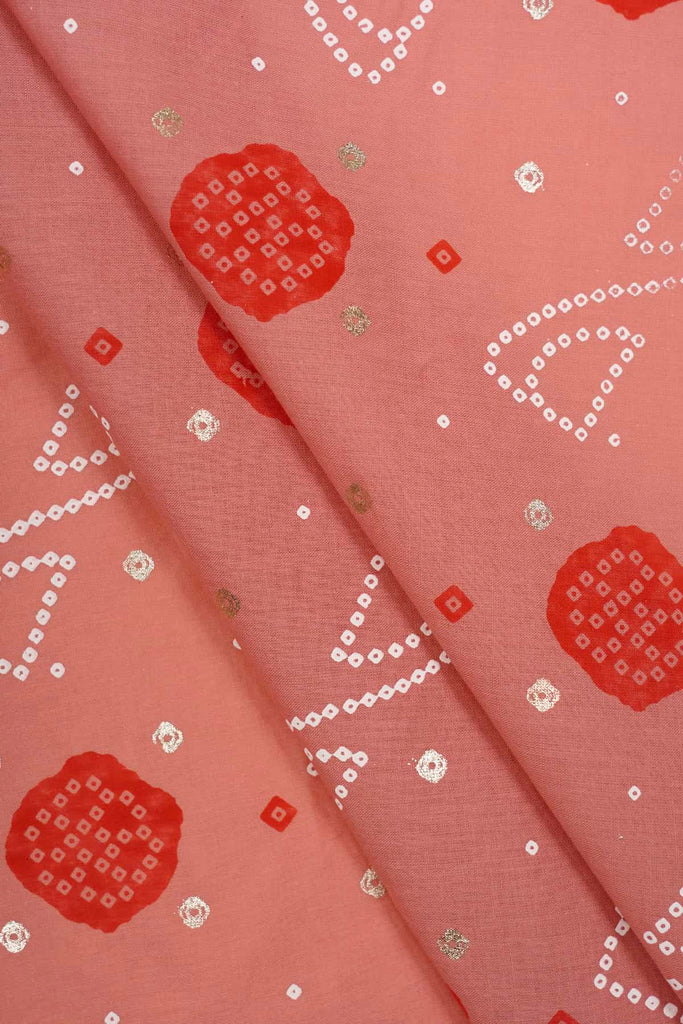 Bandhej Pattern Screen Printed on Cotton Fabric – Saraaha
