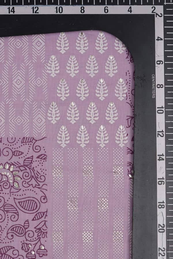 Artistic Rectangular Patches Screen Printed on Cotton Fabric – Saraaha