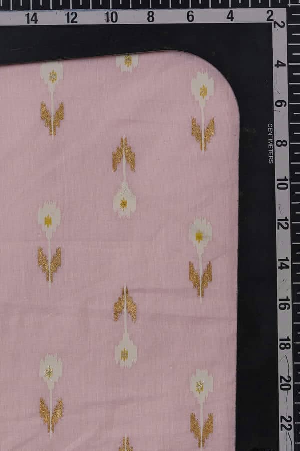 Solo Flower Motifs Screen Printed on Cotton Fabric – Saraaha