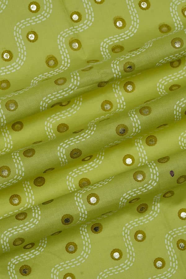 Wavy Studded Pattern Screen Printed on Cotton Fabric – Saraaha